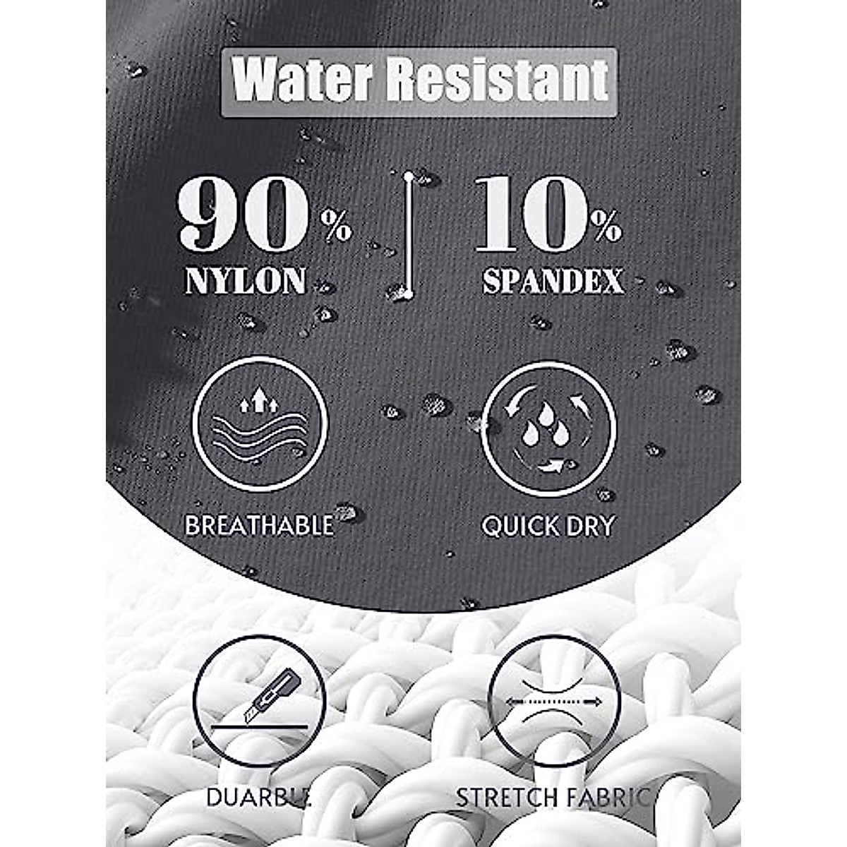 TACVASEN Men's Hiking Cargo Shorts Quick Dry Stretch Outdoor Work Shorts for Fishing Camping Casual 5 Pockets Dark Grey, 38