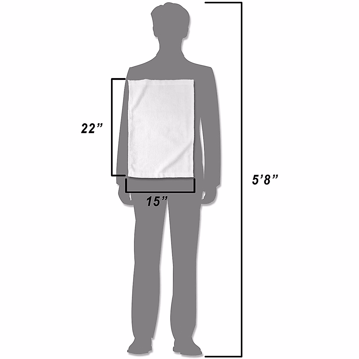 3dRose Raphael – Angel Right Towel, 15" x 22", White