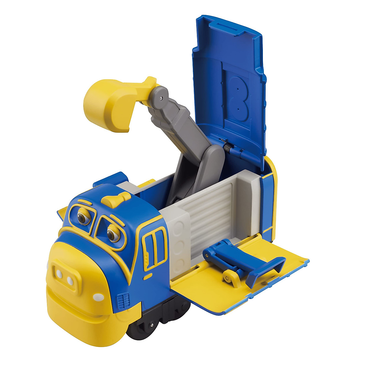 Chuggington - Pop and Transform Chuggers – Brewster - 5" Transforming Train Toy - Free-Rolling Wheels - Birthday Gift for Preschool Kids Age 3 and Up - Fun for 3 4 5 Year Old Boys and Girls