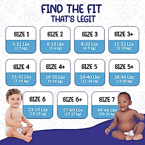 SOHO | Sleepy Natural Baby Diapers, Made from Organic Cotton and Bamboo Extract, Ultimate Comfort and Dryness, Disposable Diapers (Size 7 | 16 Count | Child Weight 44-66 lbs)