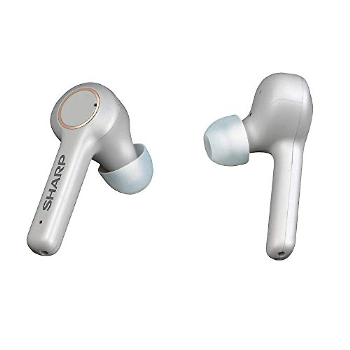 Sharp HP-TW30 True Wireless Noise Cancelling Splashproof Earphone, Pearl White