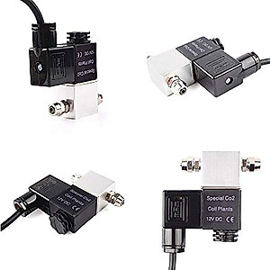 FZONE DC CO2 Solenoid Valve Aquarium CO2 System Regulator Magnetic Valve for Aquarium Fish Tank Water Plant Grass Grow Easy to Install