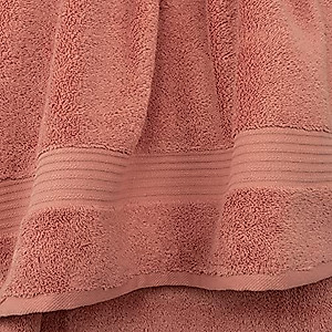 Cotton Paradise 6 Piece Towel Set, 100% Cotton Soft Absorbent Turkish Towels for Bathroom, 2 Bath Towels 2 Hand Towels 2 Washcloths, Coral Towel Set