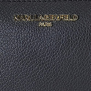 Karl Lagerfeld Paris womens Wristlet, Black/Gold, One Size US
