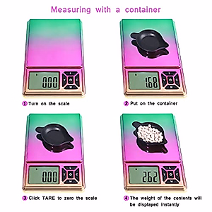 GRAM PRES Digital Pocket Scale 300g/0.01g Accuracy，Small Jewellery Coin Powder Scale Digital Gram and Oz with 50g Cal Weights，Digital Gram Scale