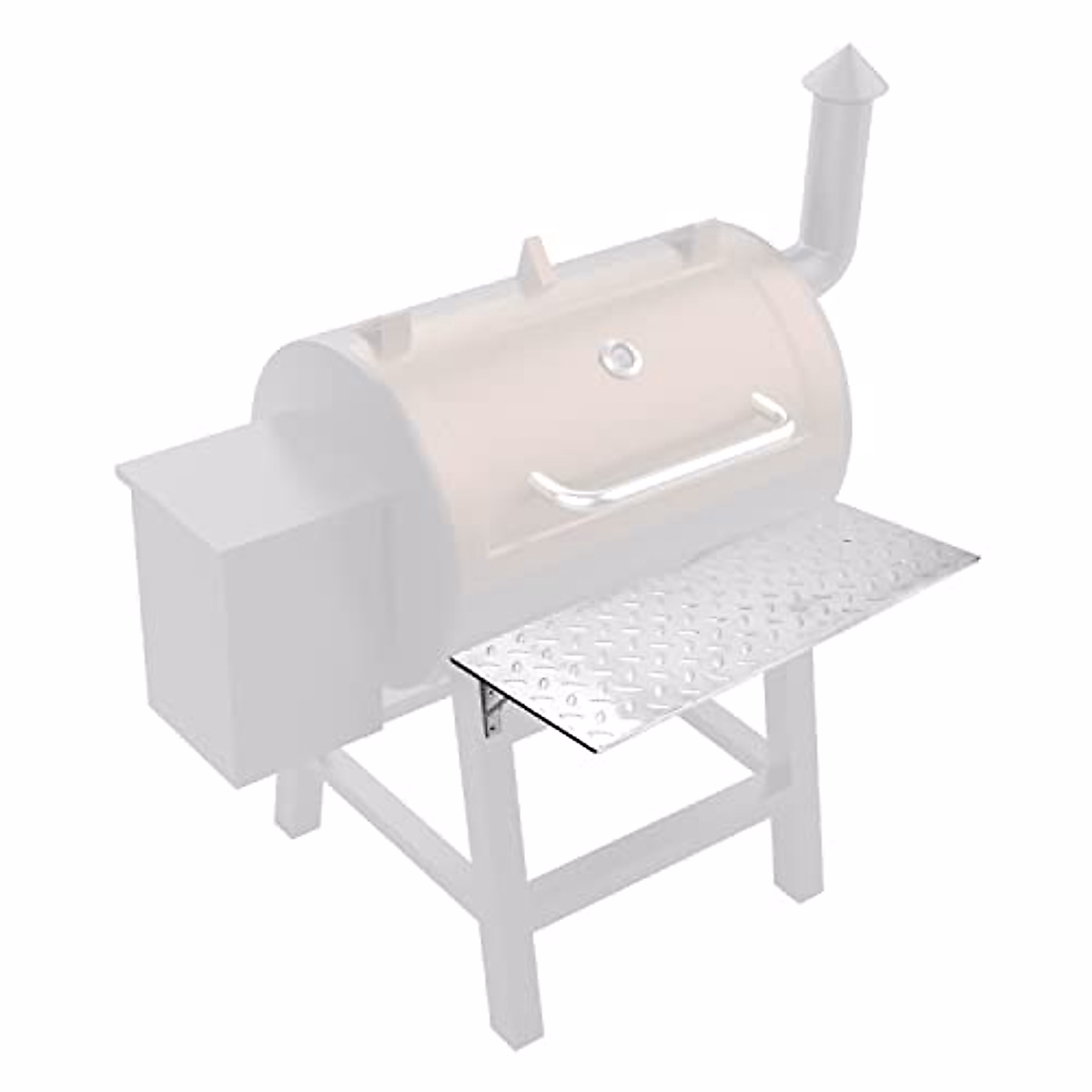 Folding Shelf for Pit Boss 700 Classic Pellet Grill, Diamond Plate Grill Side Shelf Pit Boss Grill