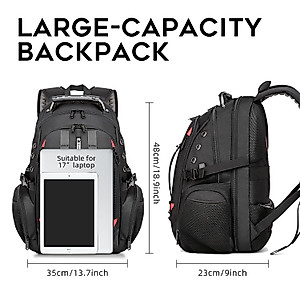 Large Laptop Backpack 17 inch Durable XL Heavy Duty Travel Backpack
