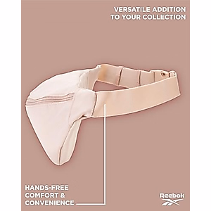 Reebok Fanny Pack - Lightweight Stylish Crossbody Waist Belt Bags for Women and Men with Adjustable Strap, Light Brown Foundation