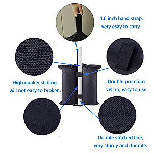 TESSLOVE Industrial Grade Weight Bags, Sand Bags Leg Weights for Pop up Canopy Tent, Patio Umbrella, Outdoor Furniture(Bags Only, Sand Excluded)