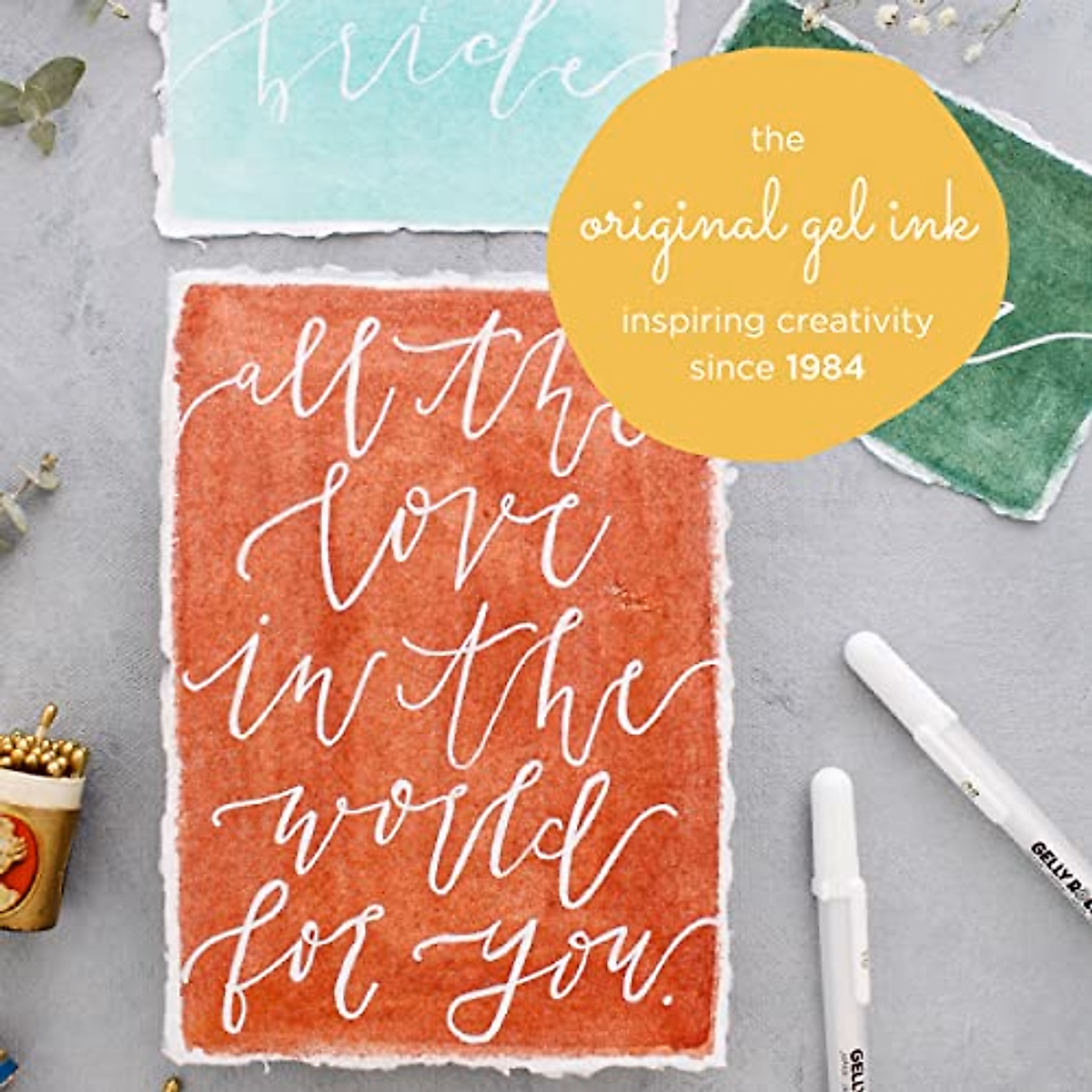 SAKURA Gelly Roll Metallic Gel Pens - Pens for Scrapbook, Journals, or Drawing - Colored Metallic Ink - Medium Line - 16 Pack