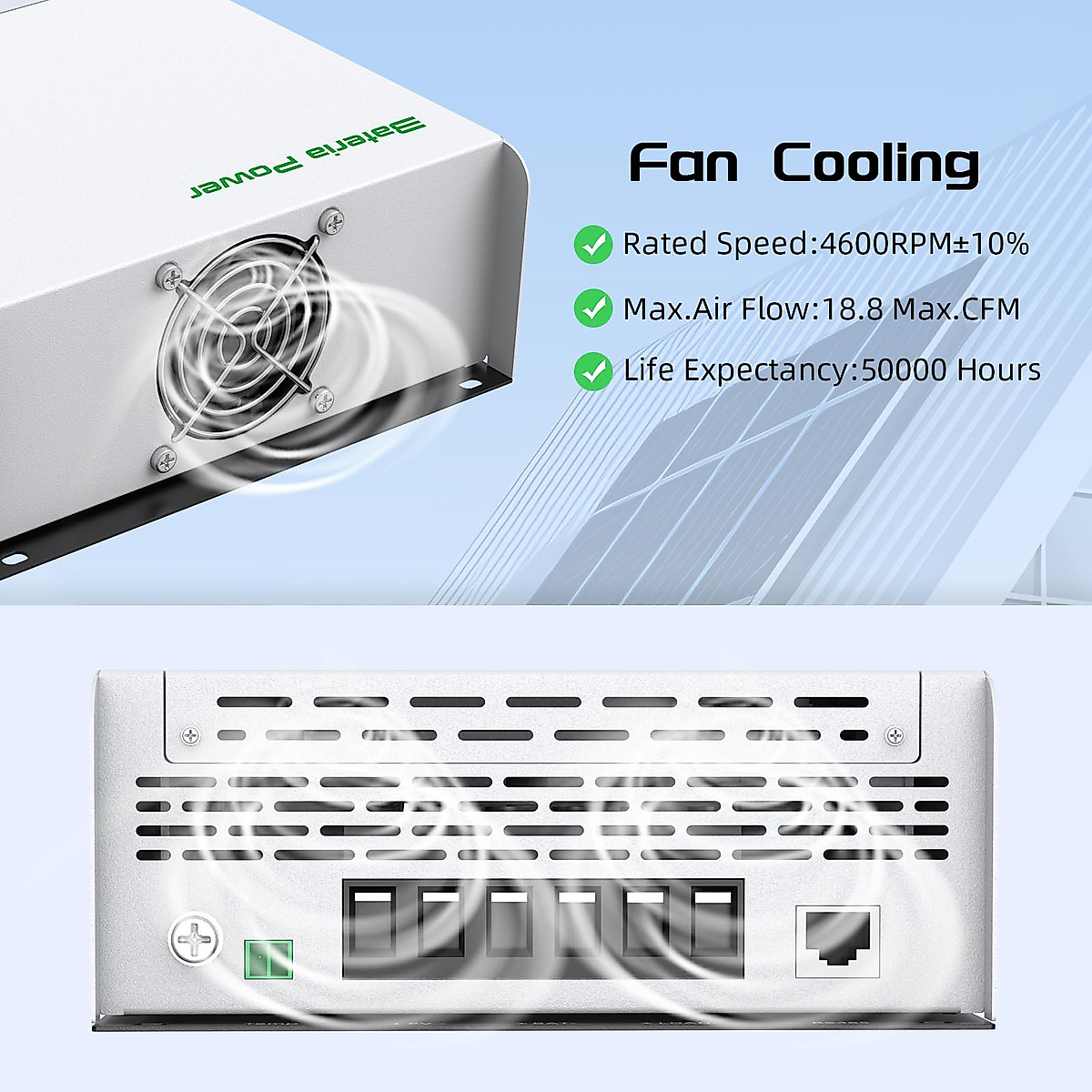 Bateria Power 60A 12/24/36/48V MPPT Solar Charge Controller, 99.5% MPPT Efficiency Solar Panel Charge Regulator, Compatible with Gel, AGM, Sealed, Flooded and Lithium LiFePO4 Battery