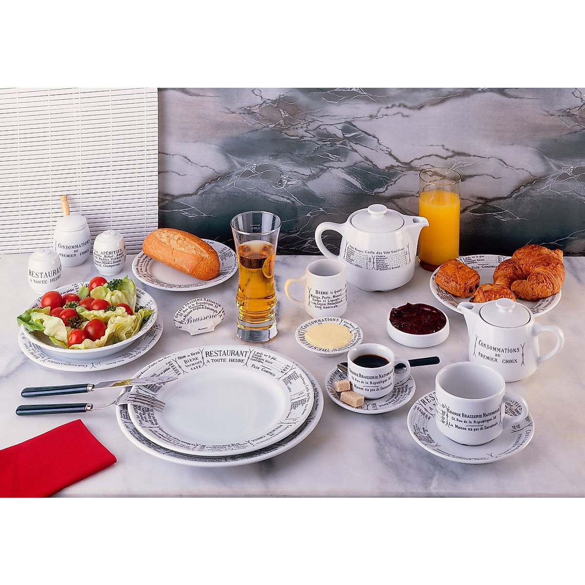 Pillivuyt Brasserie Butter and Jam Tray