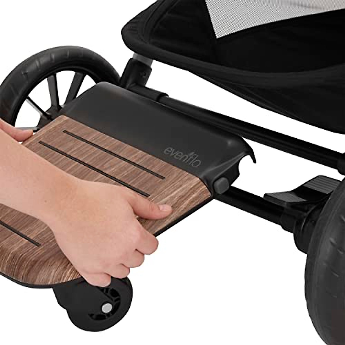 Evenflo Stroller Rider Board, Convenient Riding Options, Non-Skid Surface, Smooth-Ride Wheels, Easy to Use, Holds up to 50 Pounds, No Additional Parts Needed - 1 Count (Pack of 1)
