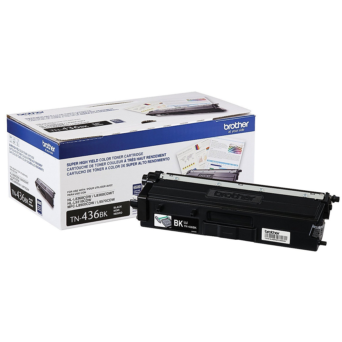 Brother TN436BK, TN436C, TN436Y, TN436M 4-Color Super High Yield Toner Cartridge Set