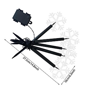Solar Christmas Lights Outdoor - Set of 15 Energy Saving Waterproof Solar Powered Stake Lights - 2 Lighting Modes Christmas Decorations for Home, Pathway, Garden, Walkway, Yard, Lawn, Patio (3 Styles)