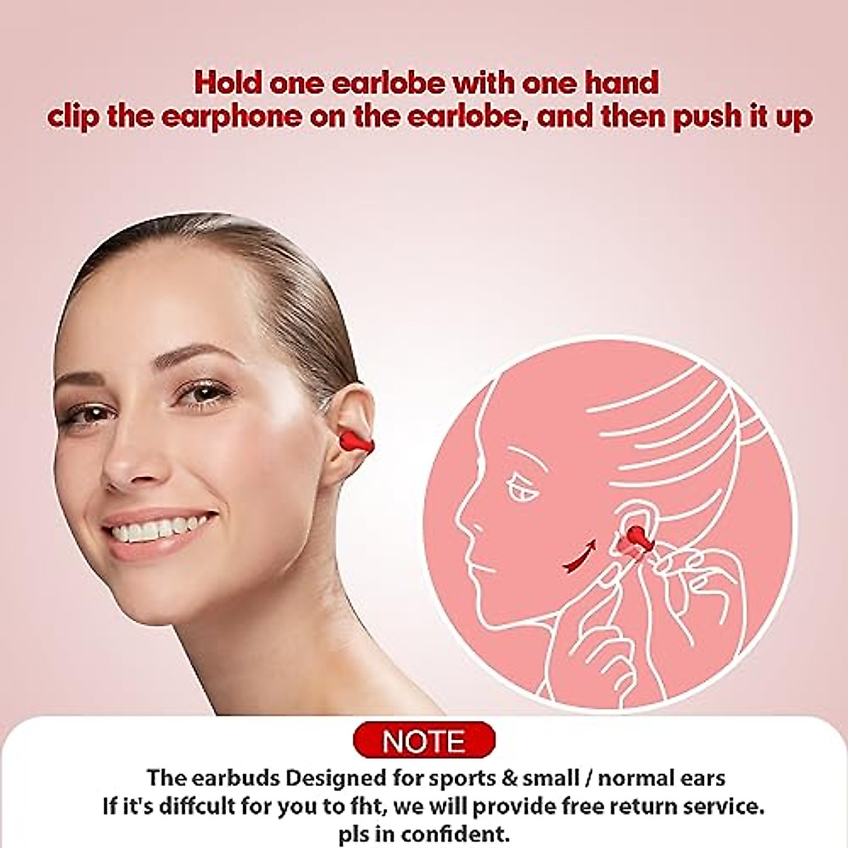Ttbesmi Open Ear Buds Ear Clip Bone Conduction Headphones Head Phones Bluetooth Clip On Headphones Tiny Wireless Bone Buds Bluetooth Clip On Bone Conduction Headset Auriculares De Conduccion Osea
