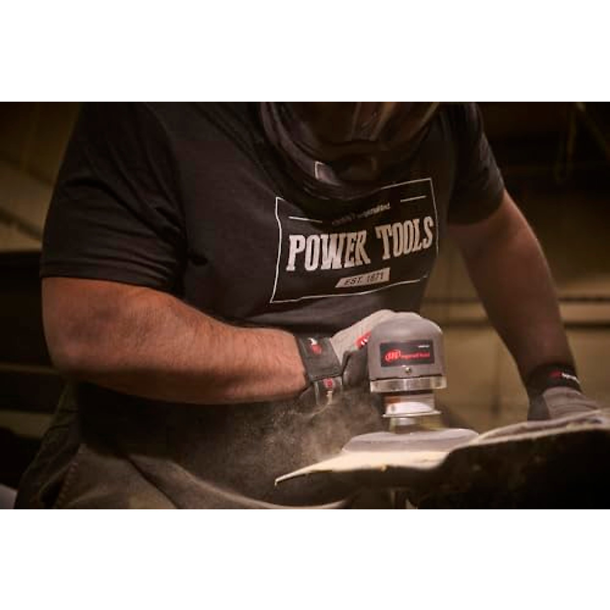 Ingersoll Rand 311A Dual-Action Angle Air Sander, 6" Adhesive Pad, 12,000 rpm, 0.25 hp, Side Exhaust