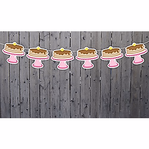 Crafty Cue 4.6" Tall Stack of Pancakes Garland, Pancake Banner, Pancake Birthday Banner, Pancake Party, Pancake Decorations