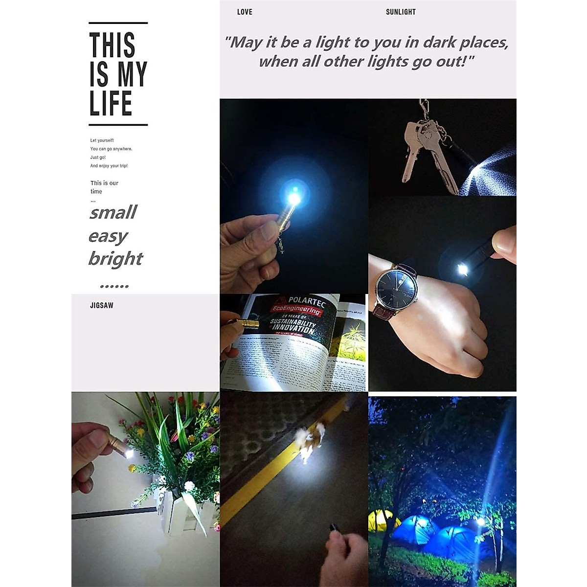 Nitefox e1 Smallest Super Tiny Keychain Flashlight Bright Long Lifetime Waterproof Key Ring Light for Everyday EDC Emergency Dog Walking Sleeping Reading Nice Gift for Family Kids Parents Friends