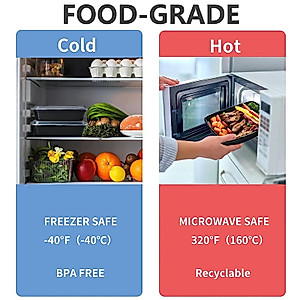 MORDEN MS Meal Prep Container With Lids, 50 PACK Reusable Food Storage Container Plastic Bento Lunch Boxes Travel To-Go Food Containers, Single Compartment Portion Control,33oz