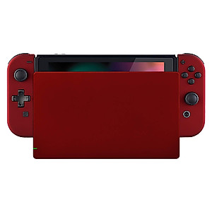 eXtremeRate Scarlet Red Joycon Housing Shell (D-Pad Version) with Full Set Buttons for Nintendo Switch, Replacement Faceplate for Nintendo Switch Dock – Joy-Con Dock NOT Included