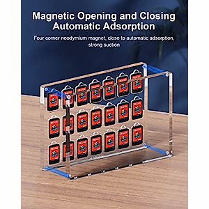 Hagibis Game Card Case for Nintendo Switch, 21 Cartridge Slots Holder Protective Shockproof Display Cabinet, Transparent Acrylic Game Storage Box for Switch NS NX (21 Slots)