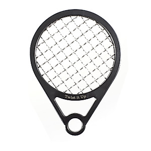 Twist Up Comb (Bond Black) - Alternative for Hair Sponges, Creates Curls and Twists for Black Men, Tennis Racket Design