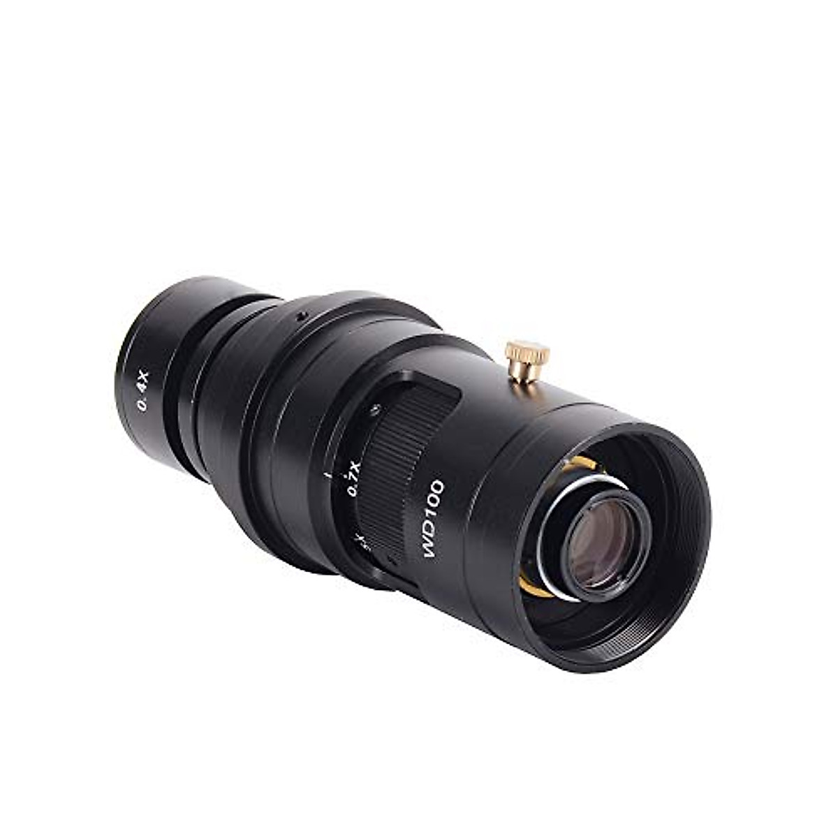 HAYEAR HD 10X-200X Continuously Magnification Zoom C-Mount Lab Monocular Glass Lens 50mm Ring Fixed Magnifier Lens for Soldering Micro-Repair School Teaching