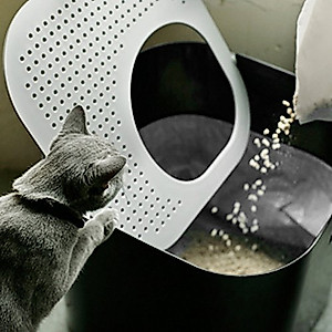 Modkat Litter Box, Top-Entry, Includes Scoop and Reusable Liner - Black