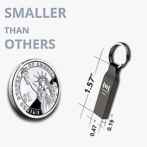 MOSDART Waterproof 32GB USB2.0 Flash Drive, FAT32 Metal Memory Stick with Keychain, for System Back, Data Storage, Titan Gray