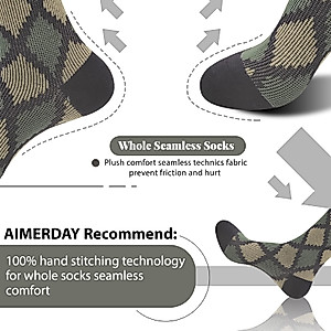Aimerday Crew Socks for Women Ankle High Thick Knit Soft Cotton Womens Everyday Casual Socks Comfort Toe Gifts for Women