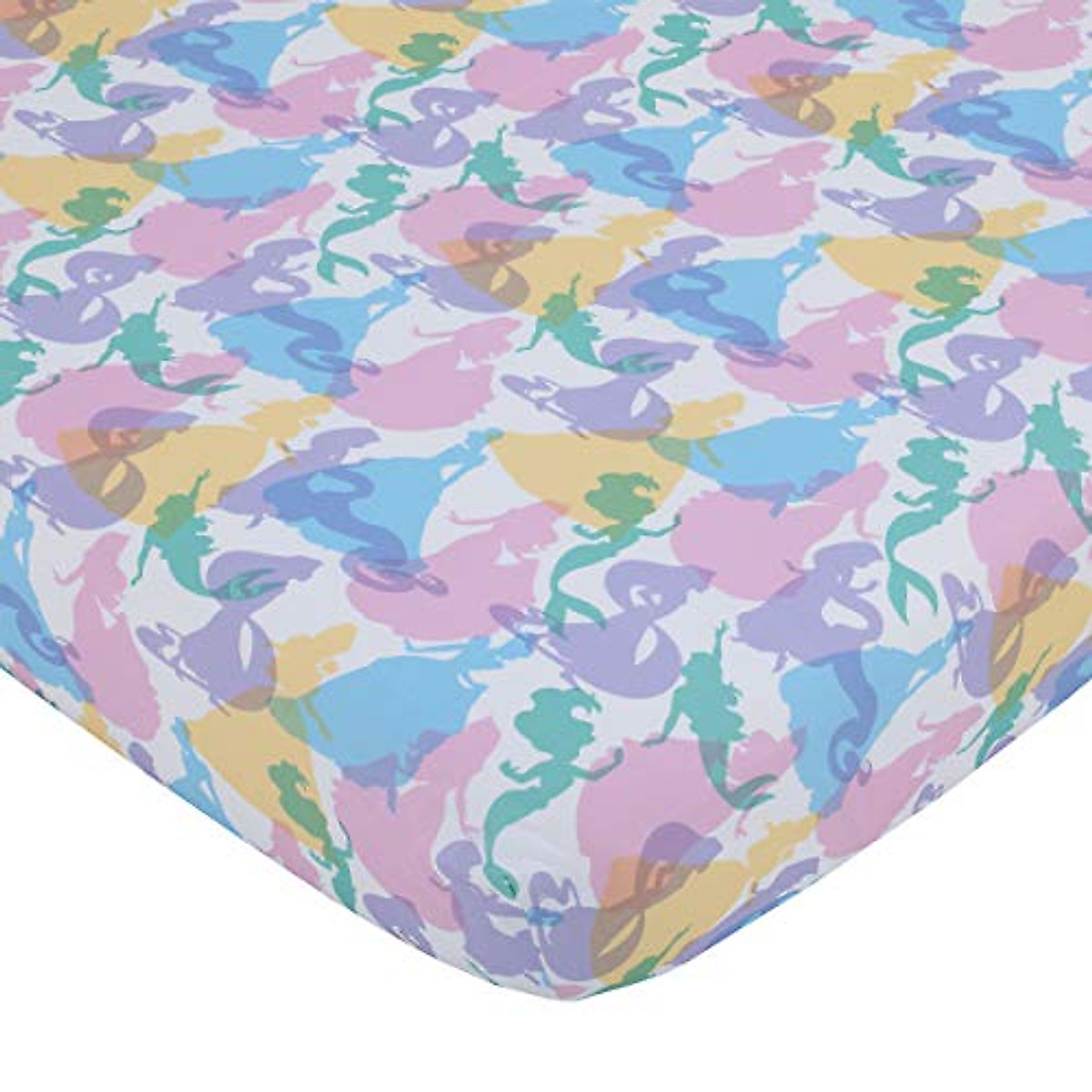 Disney Princess - Friendship is A Journey - 4Piece Toddler Bed Set - Coral Fleece Toddler Blanket, Fitted Bottom Sheet, Flat Top Sheet, Standard Size Pillowcase, Pink, Yellow Gold, ICY Blue, Lavender