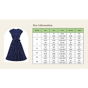 Wellwits Women's Cap Sleeves Pleated 40s 50s Vintage Dress Yellow Polka Dots L