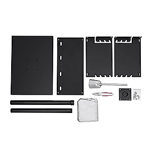 Outdoor Park Style Grill Rotatable 4 Level Height Adjustable BBQ Grill Steel 25 inch x 17 inch Cooking Area Camp Grill for Parks Gardens or Balconies