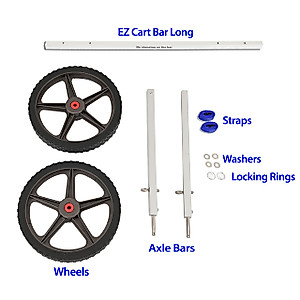 Sea Eagle EZ Cart - Chart Wheel System for Boats and Kayaks (Wide EZ Cart)