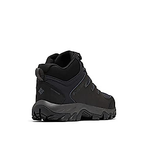 Columbia Men's Buxton Peak Mid II Hiking Shoe, Black/Shark, 12 Wide
