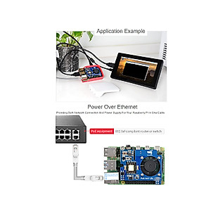 waveshare PoE HAT for Raspberry Pi 4 B/3 B+,Power Over Ethernet HAT (D) with Fan,Support IEEE 802.3af Network,Compatible with Raspberry Pi Official 4B Case