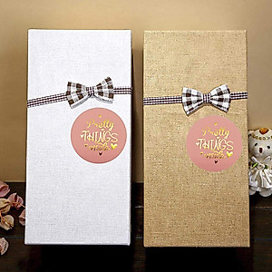 Famcry 500pcs Pretty Things Inside Sticker Gold Foil Seal Label Scrapbookingation