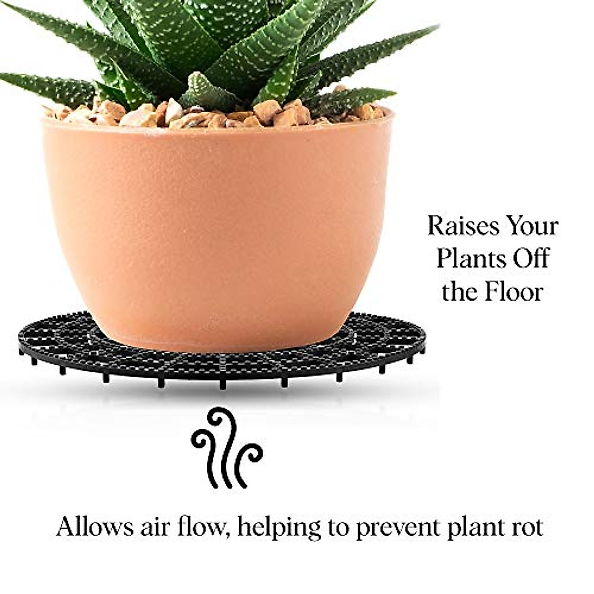 Patio & Deck Floor Protector (Set of 2) | 12 inches Perfect Outdoor Plant Trivet | Plant Base | Plant Stand Outdoor Plant Base | Outdoor Plant Stands for Patio | Deck Planter Plant Coaster