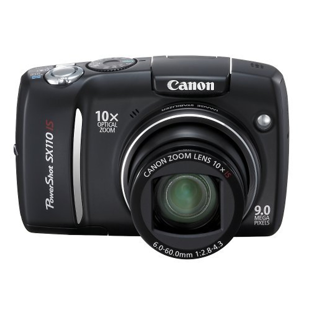 Canon Powershot SX110IS 9MP Digital Camera with 10x Optical Image Stabilized Zoom (Black)