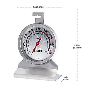 CDN DOT2 09502000954 ProAccurate Oven Thermometer, 1 EA, Silver