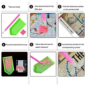 UPINS DIY 5d Love Diamond Art Painting Kit for Adults, Love Theme Round Full Drill Craft Diamond Dots Dotz Painting Canvas Supply for Home Wall Decor, 12X16in