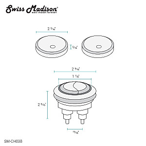 Swiss Madison Well Made Forever SM-CH03B, Toilet Hardware Black (SM-1T205, SM-1T256)
