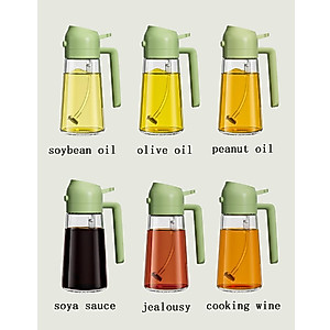 NIKKIER Oil Sprayer for Cooking,470ml Olive Oil Spritzer,Oil Sprayer for Air Fryer, Salad,BBQ,Roasting