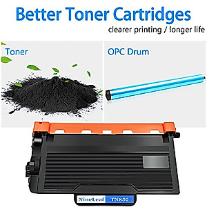 NineLeaf High Yield Compatible Toner Cartridge Replacement for Brother TN850 TN-850 to use in MFC-L5900DW HL-L6200DW MFC-L5850DW MFC-L5700DW HL-L5200DW HL-L6200DWT Printer (1 Pack Black)