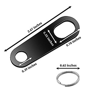 CHIMUYU Guardian Luck Bell Hanger 4 PCS Bike Motorcycle Bell Hangers with 4 PCS Split Rings (Black)