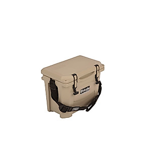 Grizzly 15 Cooler | 15 qt Ice Chest Durable Rotomolded Insulated | Made in USA | Warranty for Life | For Beach Boat Camping Fishing Hunting | G15 | Tan