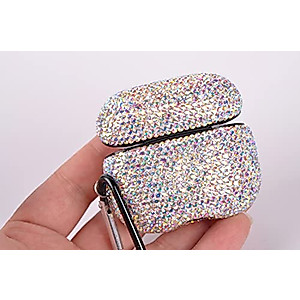 Sparkly Case Compatible with AirPods 3rd Generation with Keychain,Shockproof Protective Premium Bling Rhinestone Cover Skin for AirPods 3 Charging Case (AB not Pro)