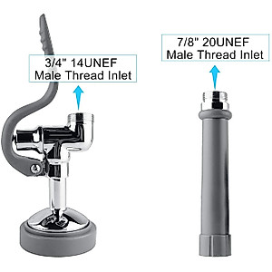 IMLEZON Pre Rinse Sprayer Commercial Sink Faucet Spray Valve Chrome Finished (Grey)