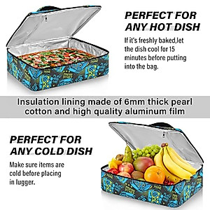Kcldeci Insulated Thermal Food Carrier Insulated Casserole Carrier for Hot or Cold Food,Joystick Gamer Elements (3) Insulated Tote Bag for Potluck Cookouts Parties Picnic,Lasagna Lugger